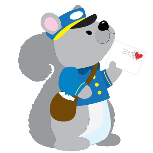 Cartoon squirrel Royalty Free Vector Image - VectorStock