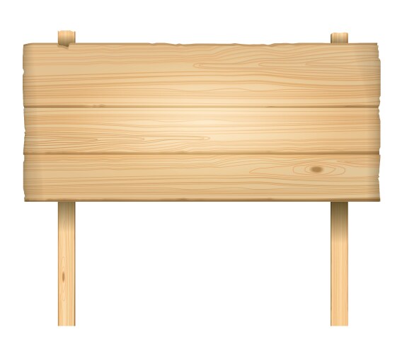 Wooden sign Royalty Free Vector Image - VectorStock
