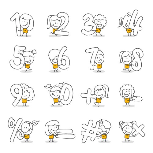 Stickman Numbers Vector Images (over 160)