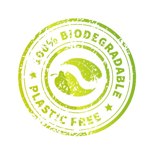 Biodegradable plastic free icon - compostable Vector Image
