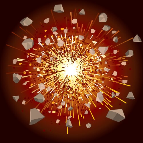 Bomb explosion Royalty Free Vector Image - VectorStock