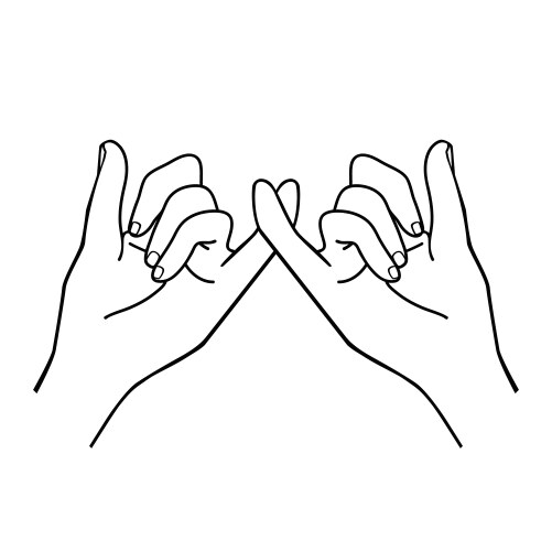 Praying hands Royalty Free Vector Image - VectorStock