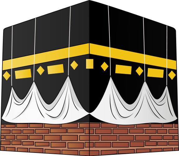 Kabah islamic graphic design template isolated Vector Image