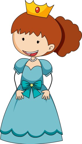 A happy little princess Royalty Free Vector Image