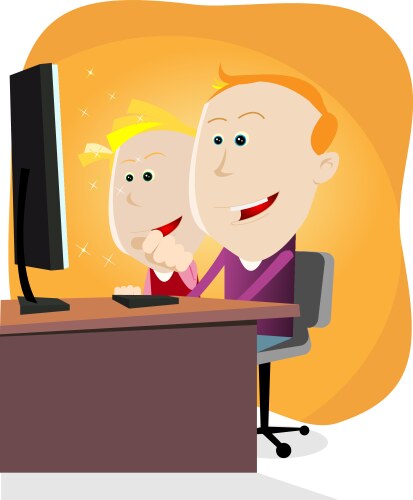 Kids in classroom Royalty Free Vector Image - VectorStock