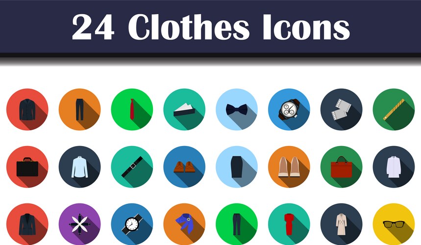 Clothes icon set Royalty Free Vector Image - VectorStock