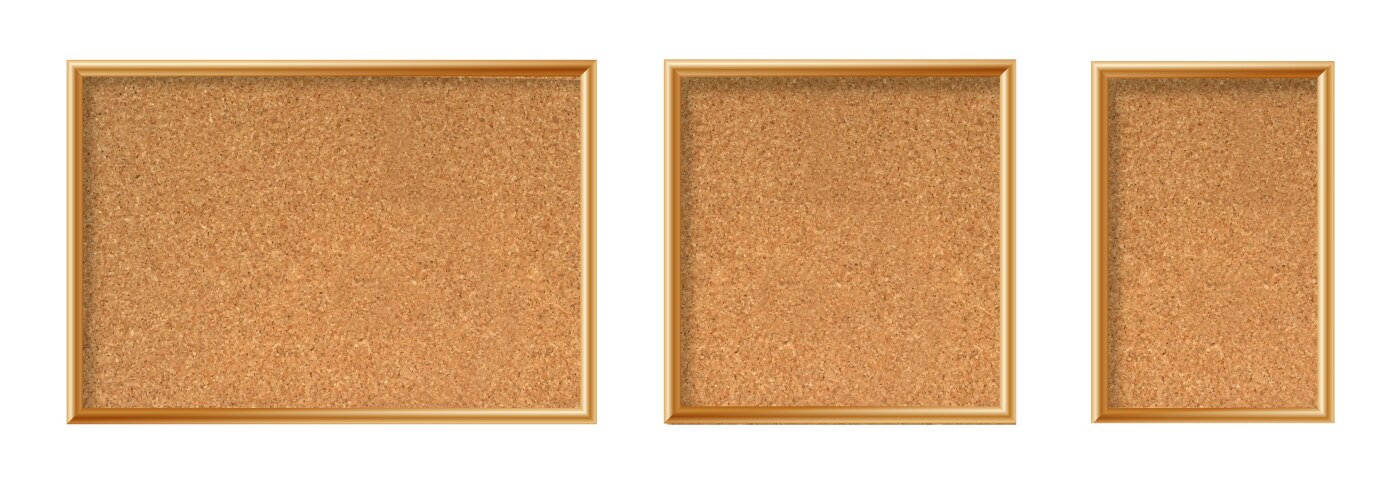 Cork board with wood frame empty corkboard – Royalty-Free Vector ...
