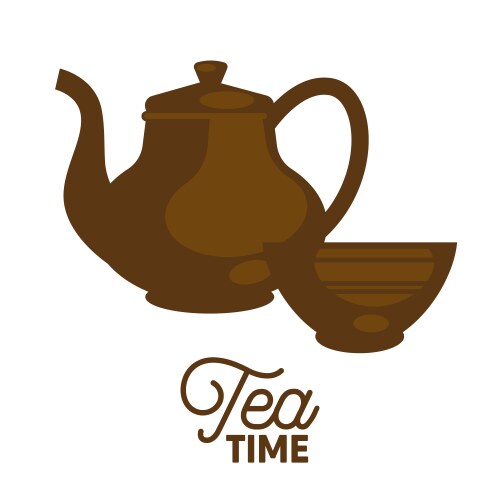 Tea set black flat icons Royalty Free Vector Image Tea set black flat icons Royalty Free Vector Image