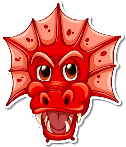 Red dragon with wings Royalty Free Vector Image