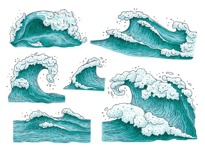 Cartoon Ocean Waves Vector Images (over 36,000)