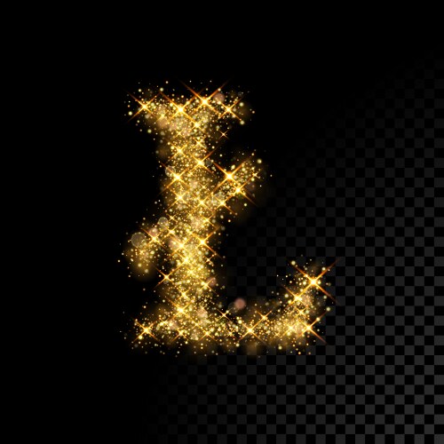 Gold glitter object Royalty Free Vector Image - VectorStock