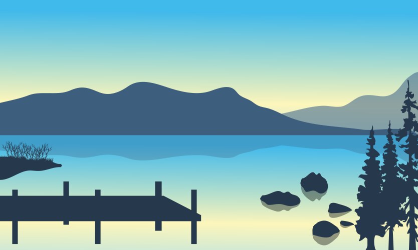 Underwater scenery panorama Royalty Free Vector Image