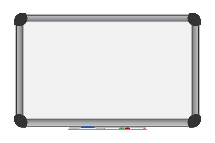 Whiteboard marker white school board realistic Vector Image