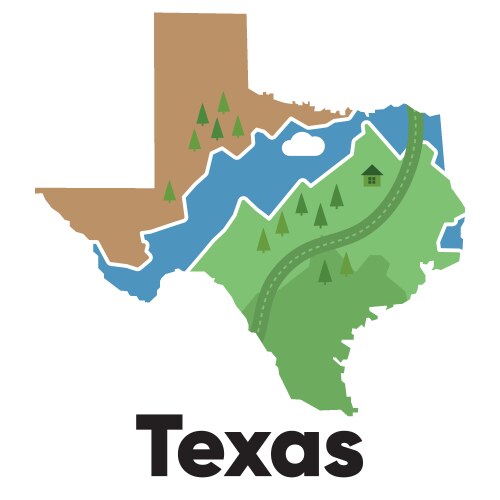 Cartoon Map Texas Vector Images (over 150)
