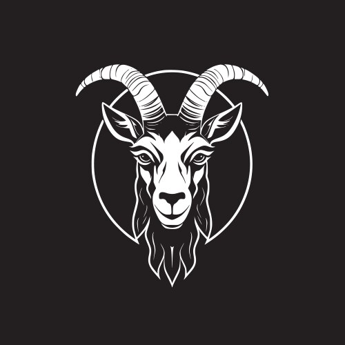 Modern goat gangster head mascot logo Royalty Free Vector