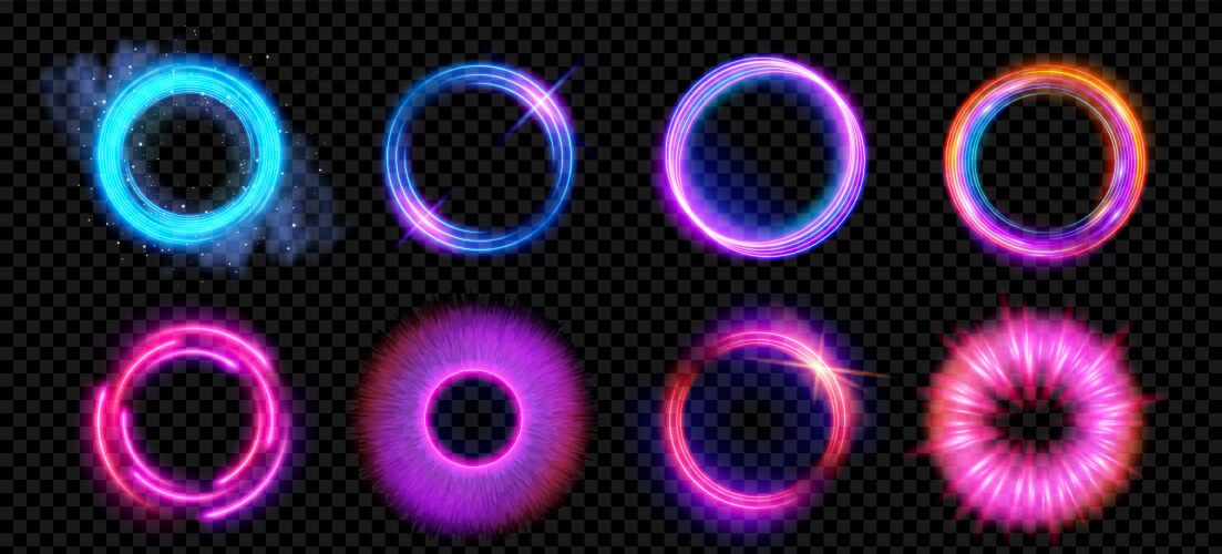 Circle halo light with overlay effect Royalty Free Vector