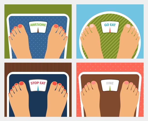 Sudden weight loss icon cartoon style Royalty Free Vector