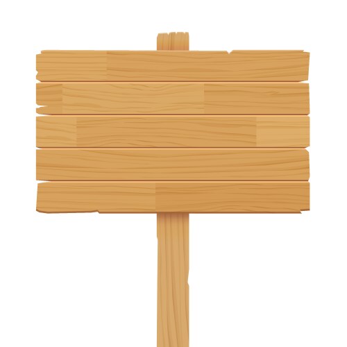 Cartoon wooden board sign and box set Royalty Free Vector