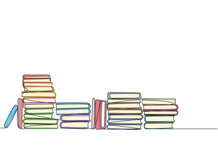 Continuous Line Books Vector Images (over 5,300)