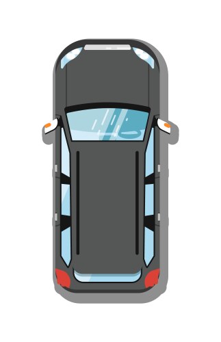 Car top view Royalty Free Vector Image - VectorStock