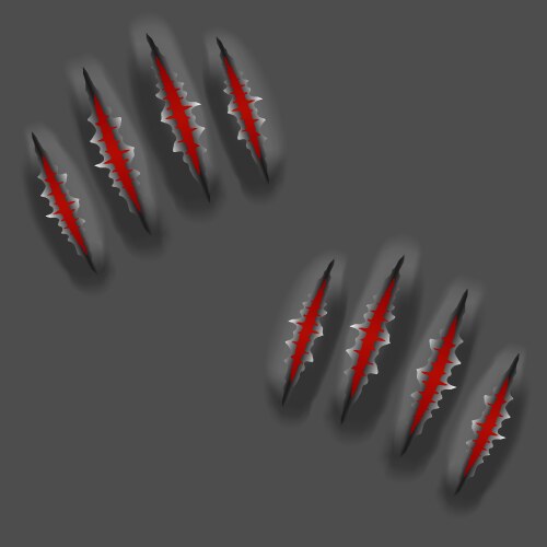 Outlined monster claws Royalty Free Vector Image