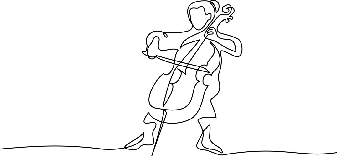 Cello Line Drawing Vector Images (over 300)