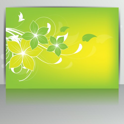 Abstract floral invitation card Royalty Free Vector Image