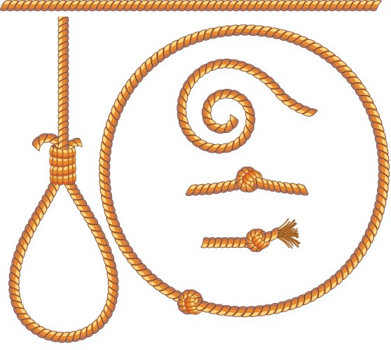 Rope design elements Royalty Free Vector Image