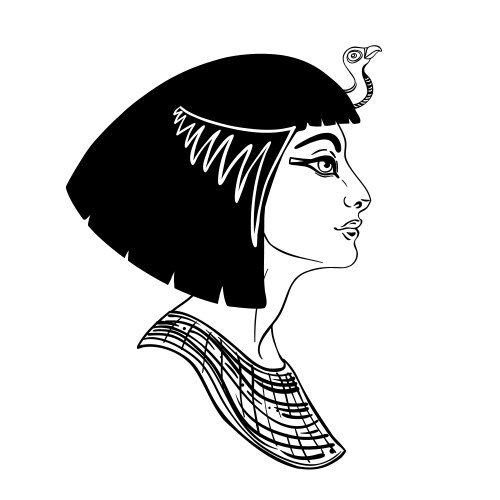 Egyptian queen cleopatra Royalty Free Vector Image
