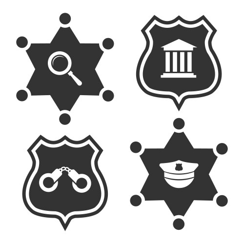 Police badge icon Royalty Free Vector Image - VectorStock