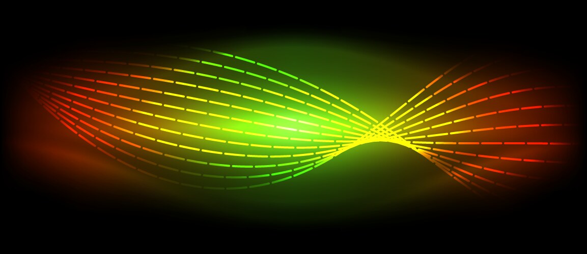 Neon wave lines with blend effect Royalty Free Vector Image