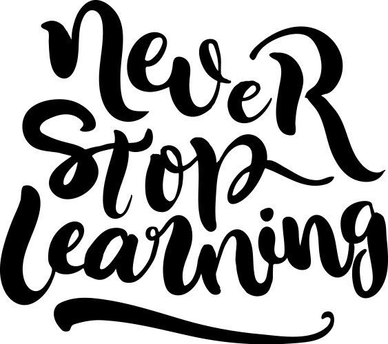 Stop hiding lettering Royalty Free Vector Image