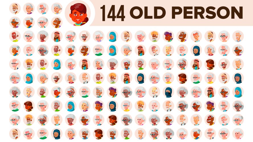 Old People Avatar Vector Images (over 9,800)