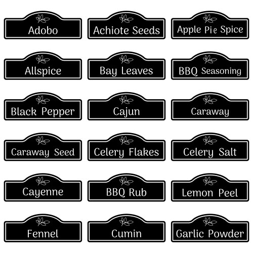 Spice jar stickers 27 Royalty Free Vector Image