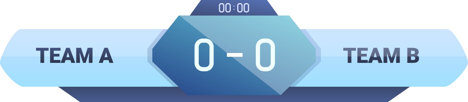 Digital scoreboard showing team a versus b Vector Image