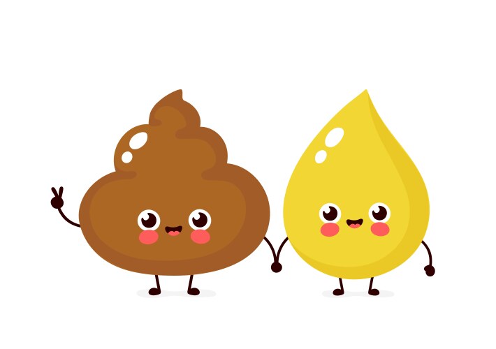 Cute funny urine analysis character hand Vector Image
