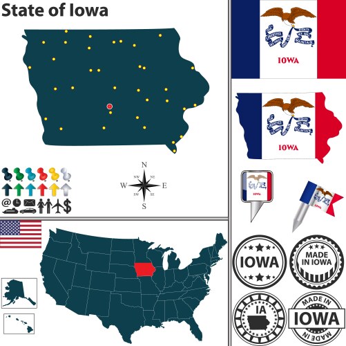 Iowa State Map Vector Images (over 1,000)