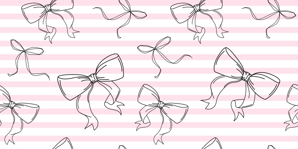Seamless pink and white ribbon bow pattern – Royalty-Free Vector ...