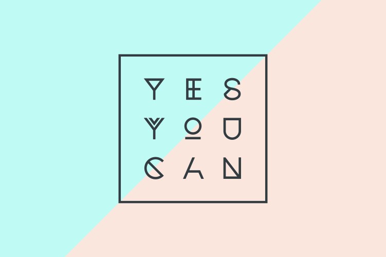 Yes i can Royalty Free Vector Image - VectorStock