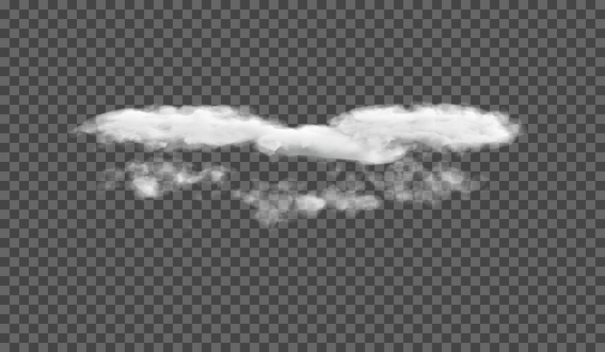 Realistic cloud on transparent background Vector Image