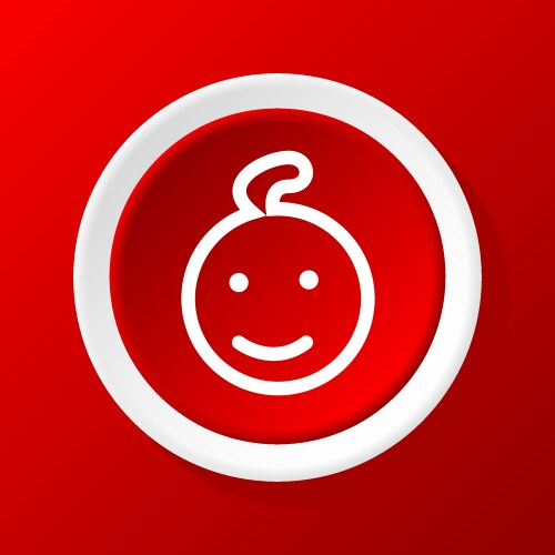 Red circle icon eps10 Royalty Free Vector Image