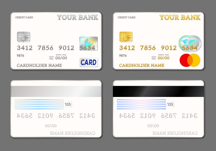 Credit Card Back Template Vector Images (over 1,300)