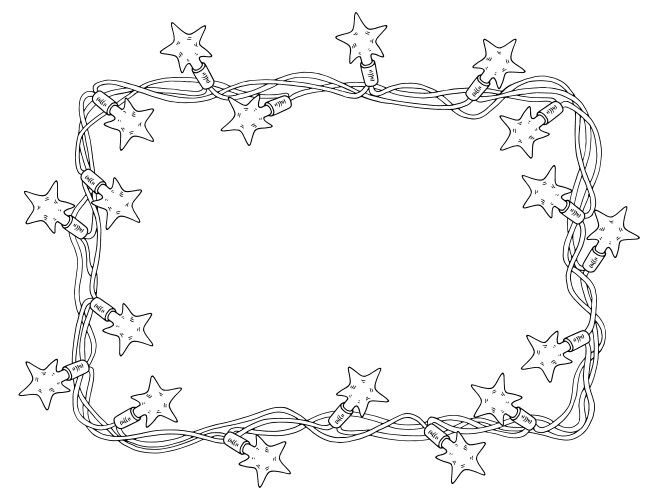 Black And White Christmas Clip Art Border Christmas Square Floral