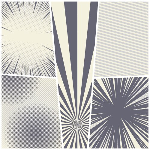 Comic book motion effect black and white Vector Image