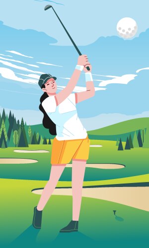 Female Golfer Vector Images (over 1,100)