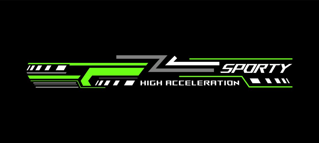 Sticker stripe abstract vinyl decal design sport Vector Image