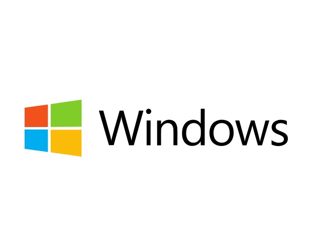 Microsoft software brand logo symbol with name Vector Image