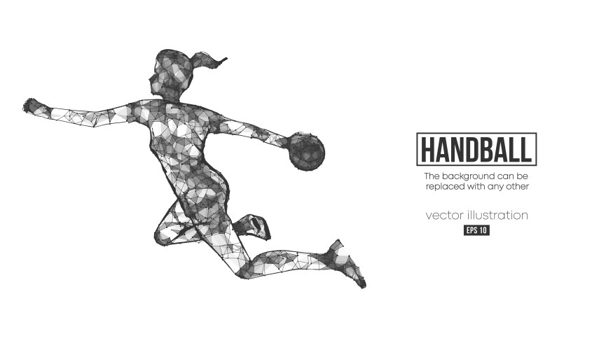 Woman handball Royalty Free Vector Image - VectorStock