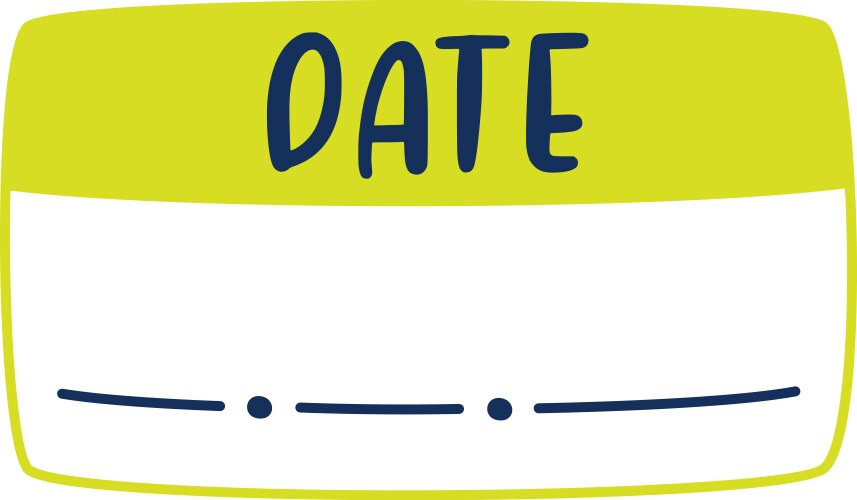 Date diary note sheet Royalty Free Vector Image