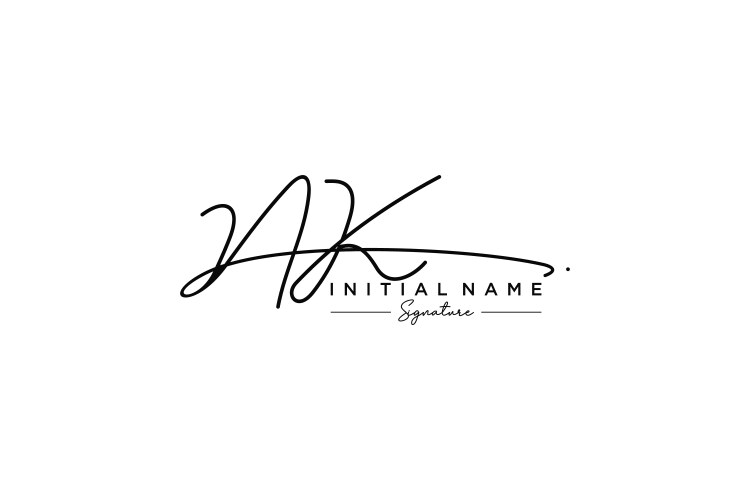 Initial Fr Signature Logo Template Hand Drawn Vector Image